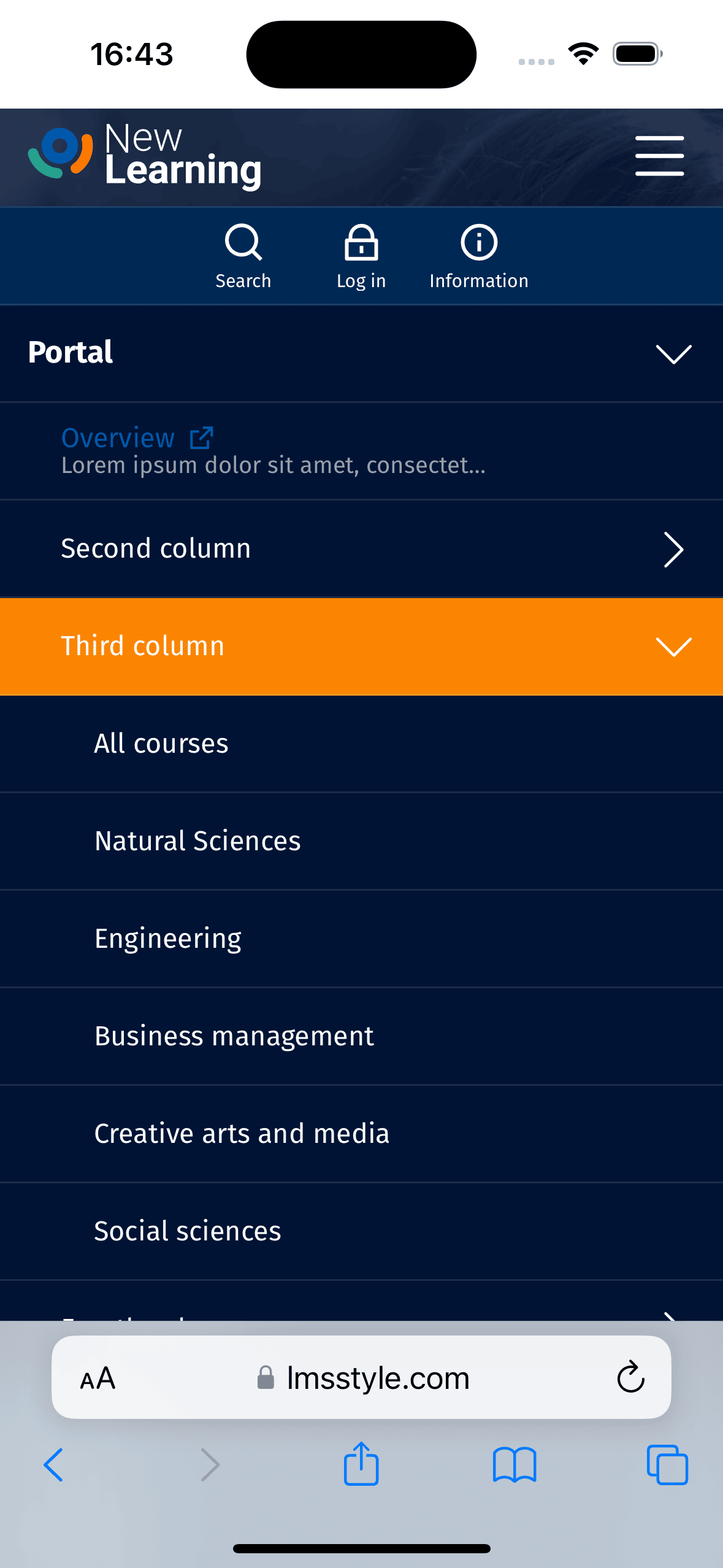 Theme features: Responsive design | NLearning